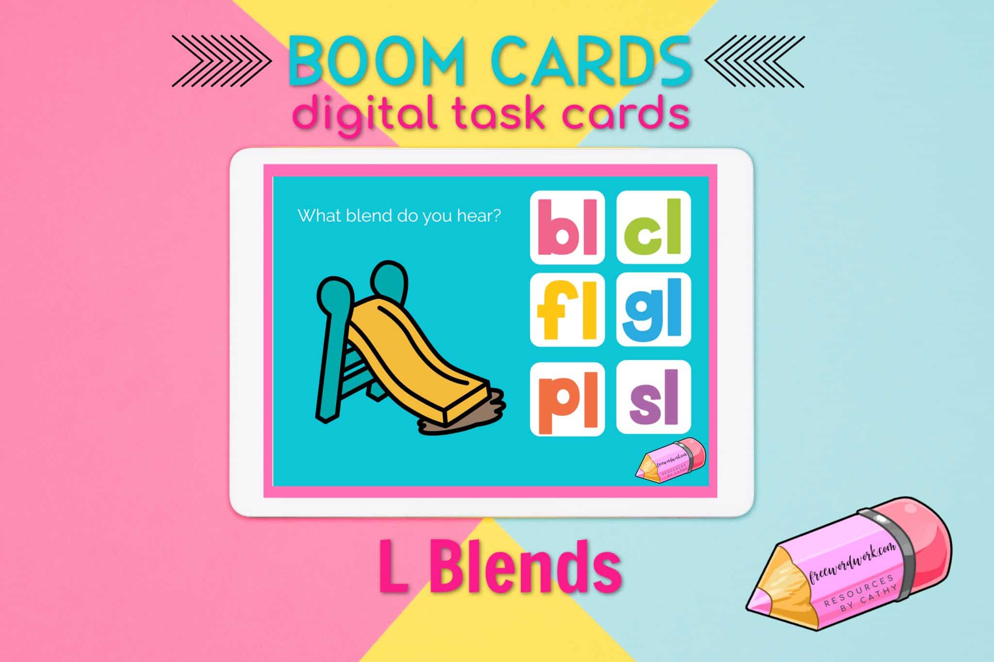 L Blends Boom Cards - Free Word Work