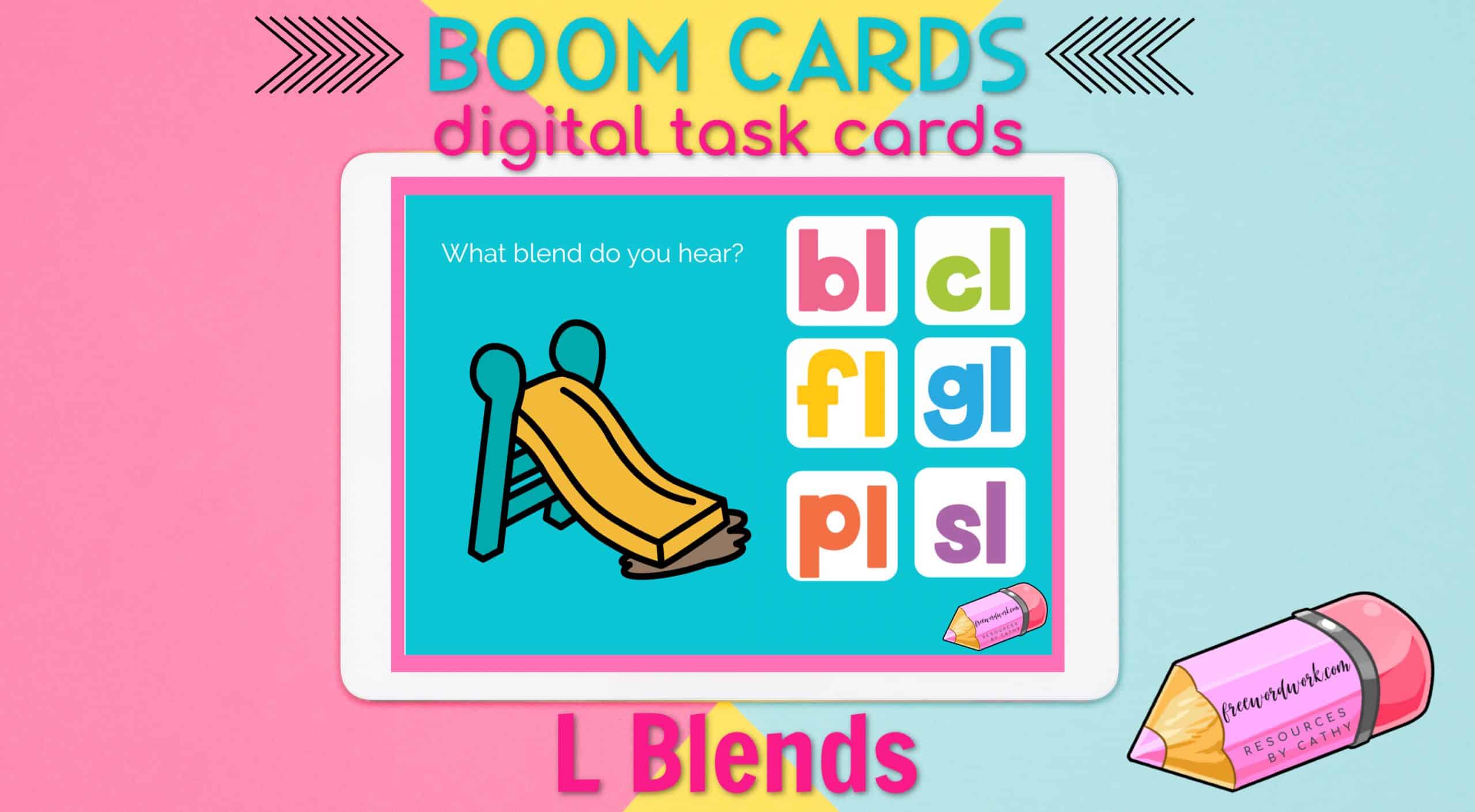 L Blends Boom Cards - Free Word Work
