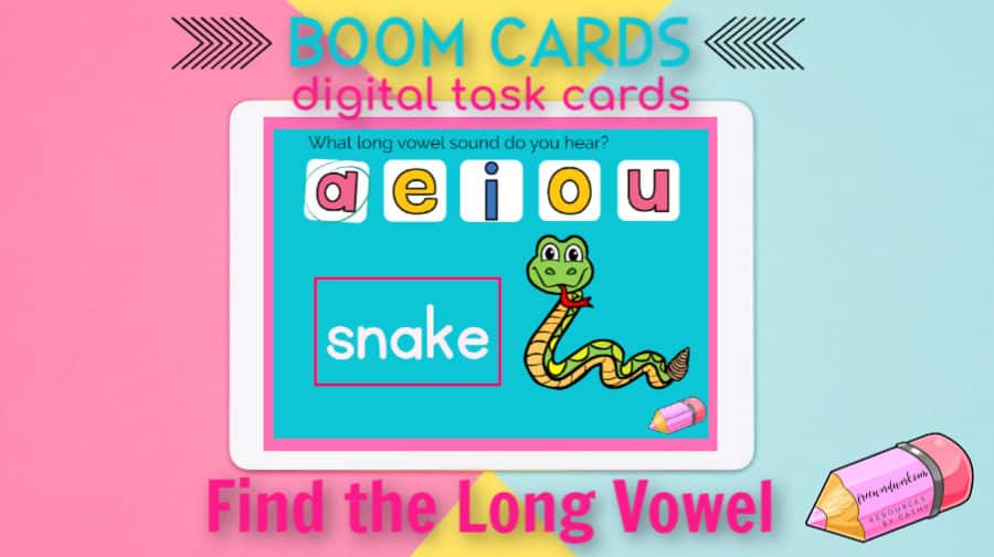 Long Vowel Boom Cards - Free Word Work