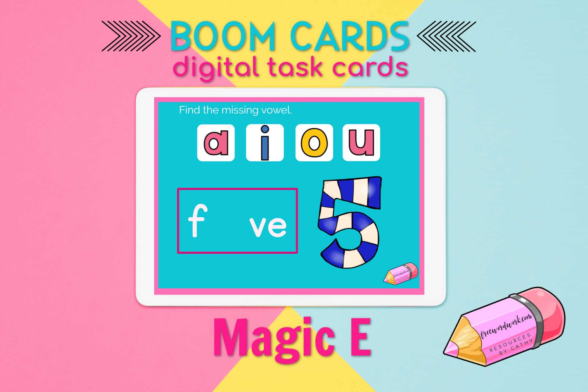 Magic E Boom Cards - Free Word Work