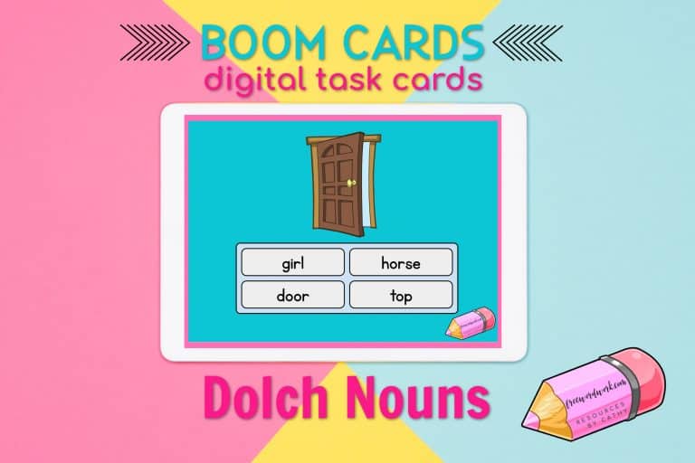 Dolch Noun Boom Cards - Free Word Work