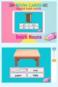 Dolch Noun Boom Cards - Free Word Work