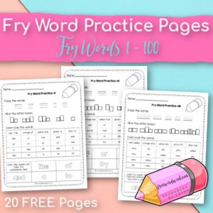 Fry Fluency Sentences - 1st 100 - Free Word Work