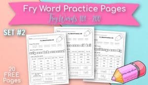 Fry Word Practice Pages (Words 201-300) - Free Word Work