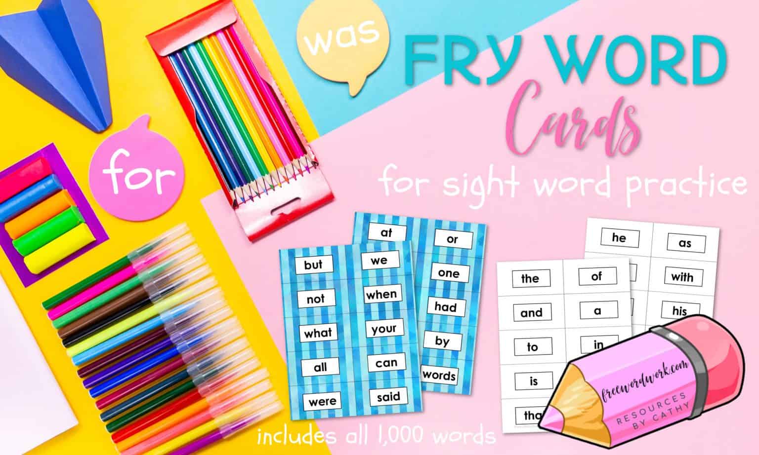Fry Word Cards - Free Word Work