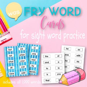 How to Create a Fry Word Stack - Free Word Work
