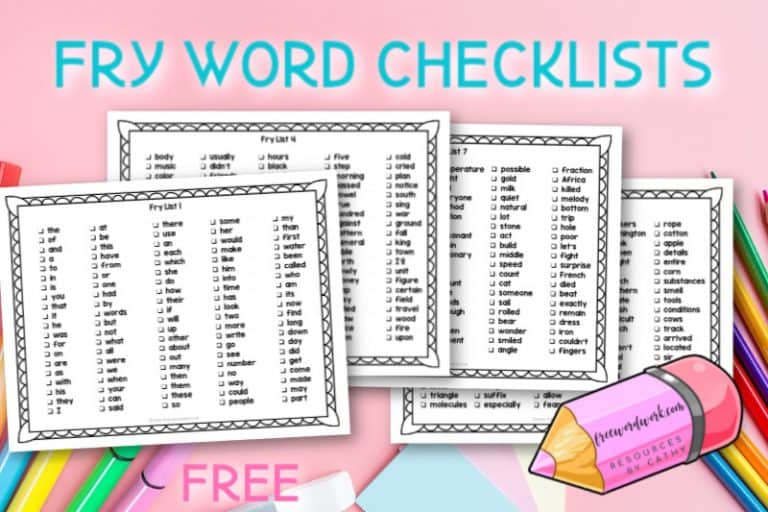 Introduction to Fry Sight Words - Free Word Work