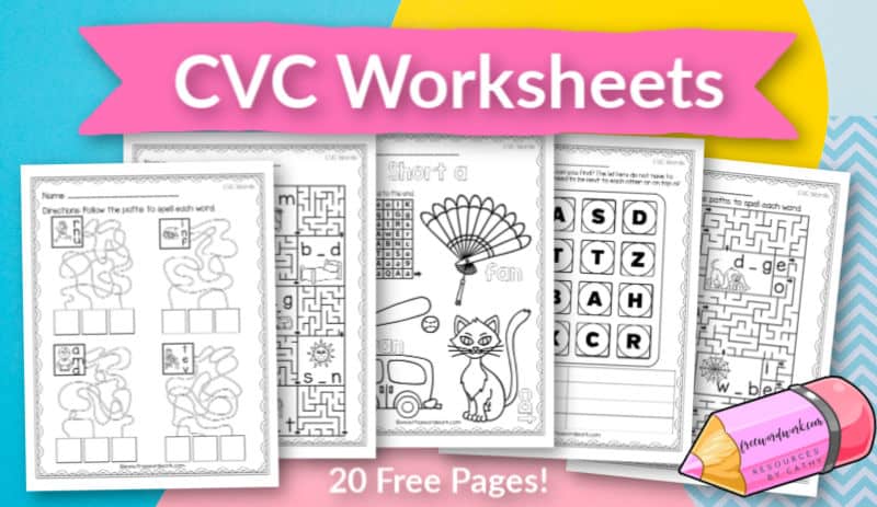 CVC Worksheets - Free Word Work