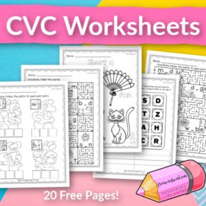 Elkonin Boxes: CVC Worksheets - Free Word Work