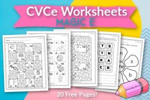 CVCe Worksheets (Magic e) - Free Word Work