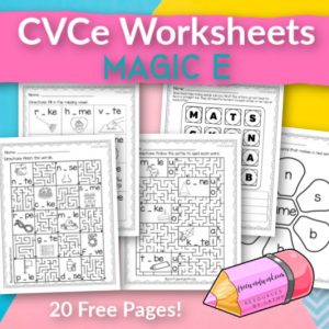 CVCe Booklets (Magic e Words) - Free Word Work
