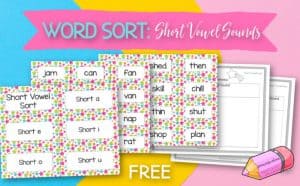 Short Vowel Word Sort - Free Word Work
