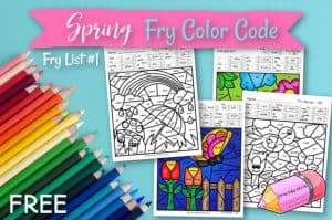 Spring Fry Color Code - Free Word Work