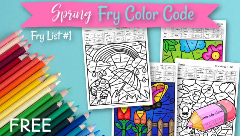 Spring Fry Color Code - Free Word Work
