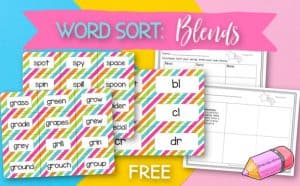 Blend Word Sort - Free Word Work