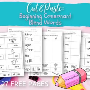 Ending Blend Worksheets Set 1 - Free Word Work