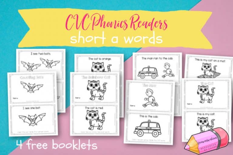 Phonics Readers: CVC Short A - Free Word Work