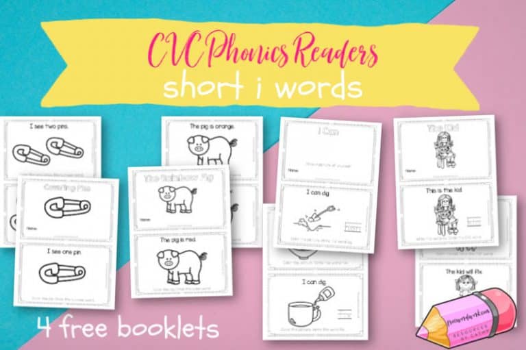 Phonics Readers: CVC Short i - Free Word Work