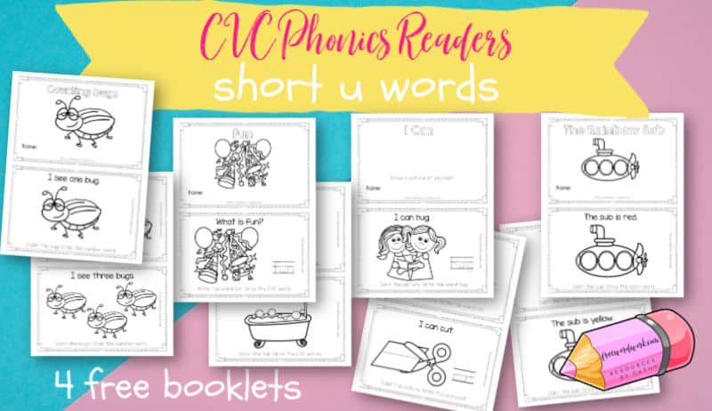 Phonics Readers: CVC Short U - Free Word Work