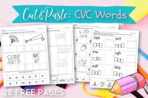 CVC Cut and Paste Practice - Free Word Work