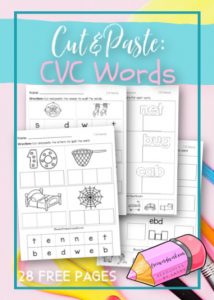 CVC Cut and Paste Practice - Free Word Work