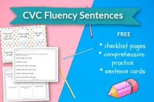 CVC Fluency Sentence Collection - Free Word Work