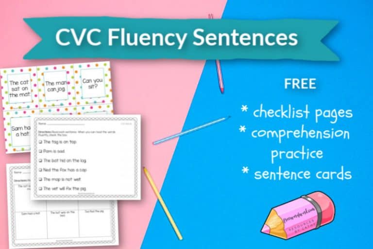 CVC Fluency Sentence Collection - Free Word Work