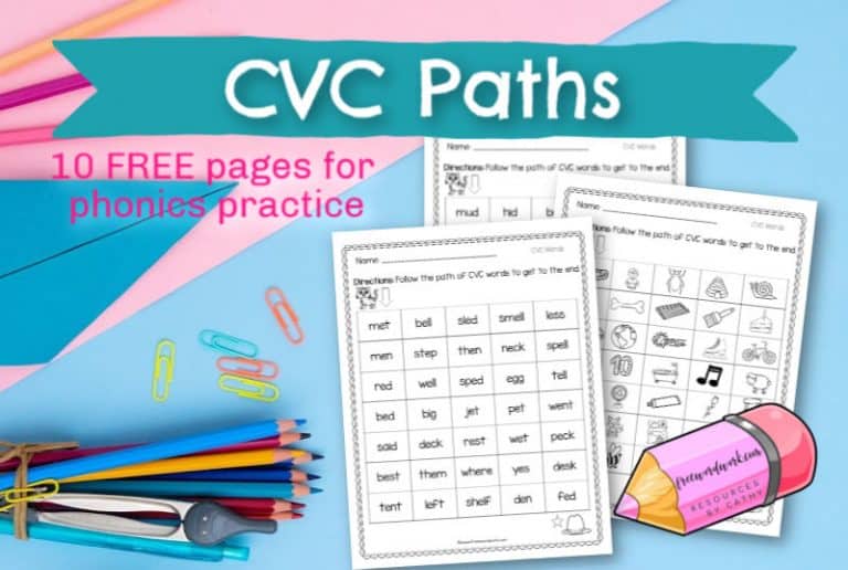 Reading Mazes: CVC Paths - Free Word Work