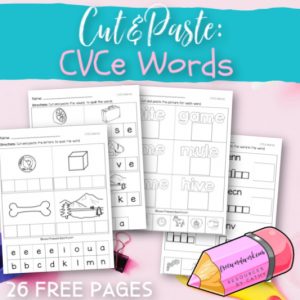 CVCe Worksheets (Magic e) - Free Word Work