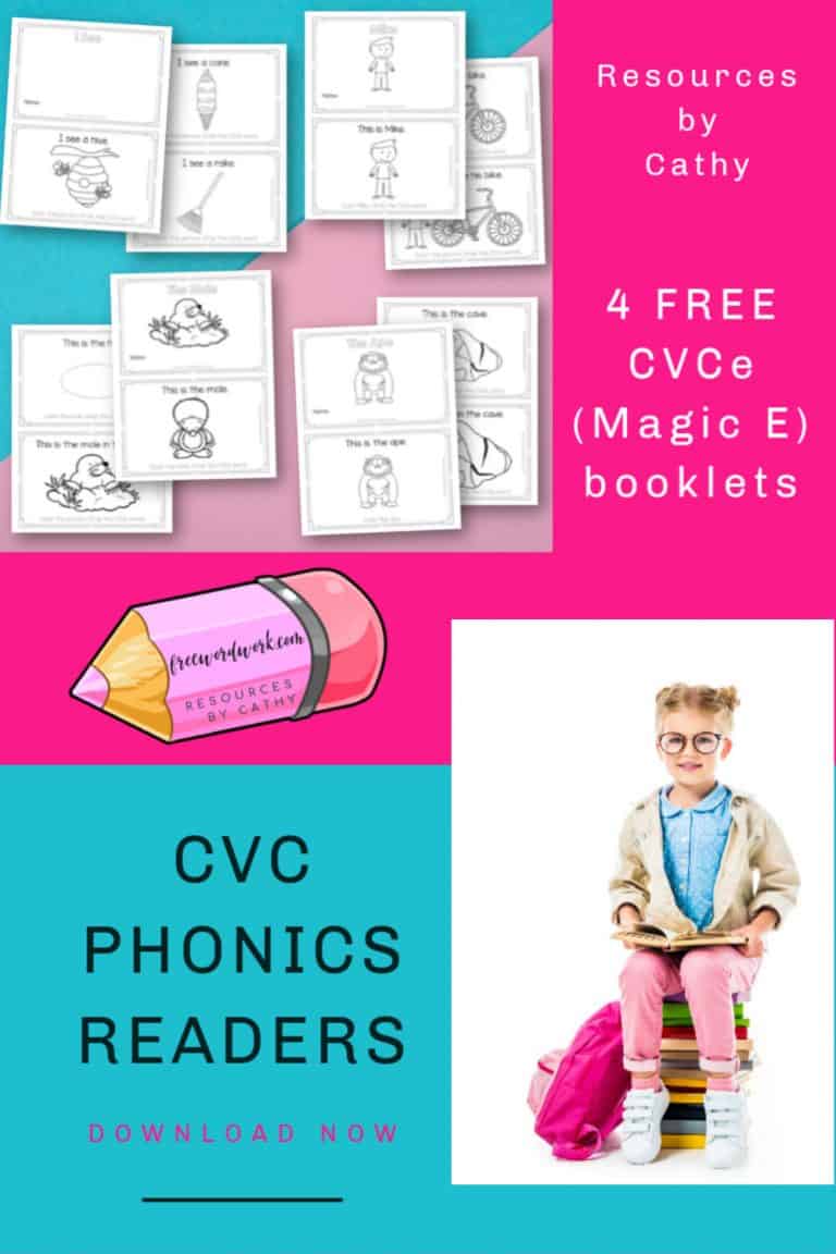 CVCe Booklets (Magic e Words) - Free Word Work