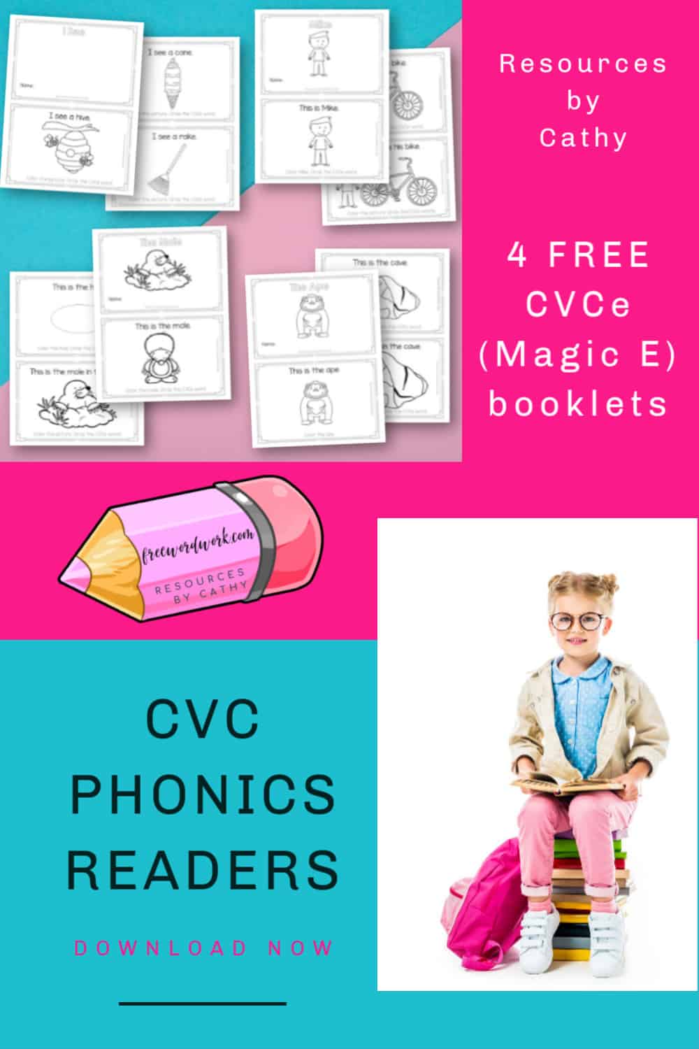 CVCe Booklets (Magic e Words) - Free Word Work