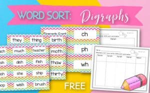 Digraph Word Sort - Free Word Work