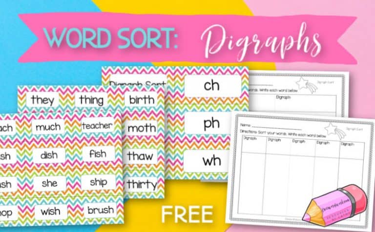 Digraph Word Sort - Free Word Work