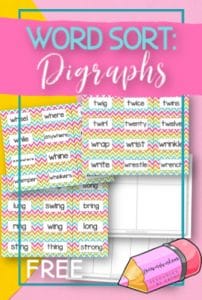 Digraph Word Sort - Free Word Work