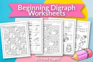 Beginning Digraph Worksheets - Free Word Work