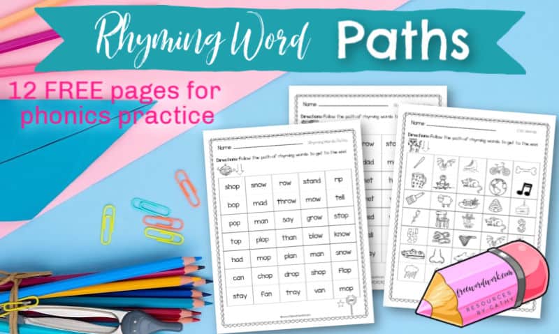 Rhyming Word Paths - Free Word Work