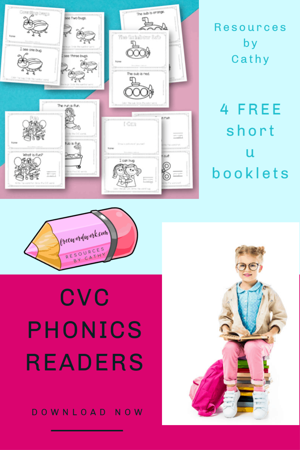 Phonics Readers CVC Short U Free Word Work Phonics Readers CVC Short U Free Word Work