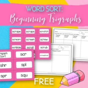 Trigraph Cut & Paste - Free Word Work