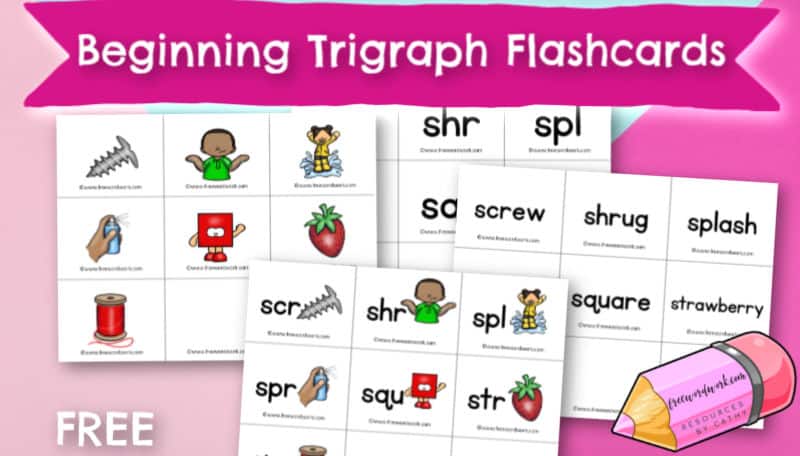 Beginning Trigraph Flashcards - Free Word Work