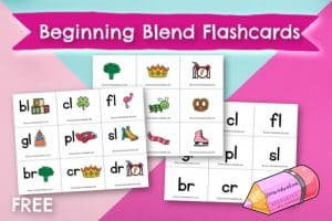 Beginning Blend Flashcards - Free Word Work