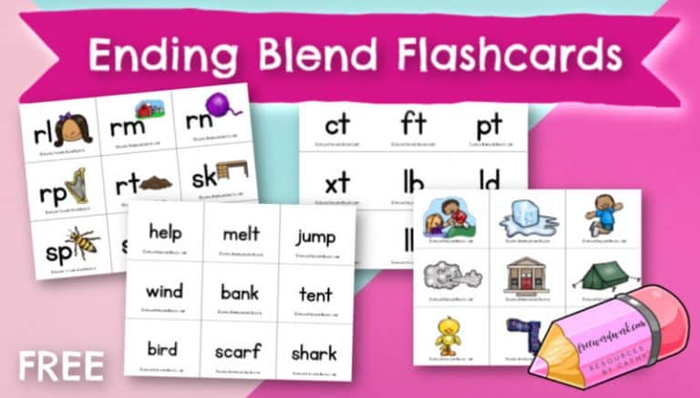 Ending Blend Worksheets Set 2 - Free Word Work