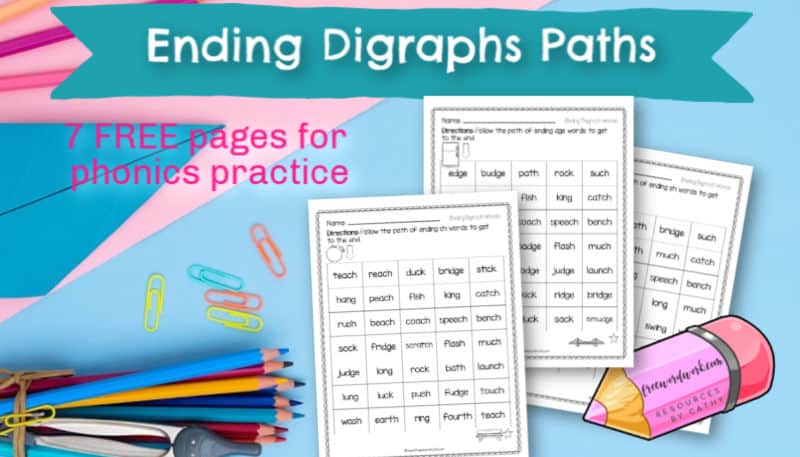 Reading Mazes: Ending Digraph Paths - Free Word Work