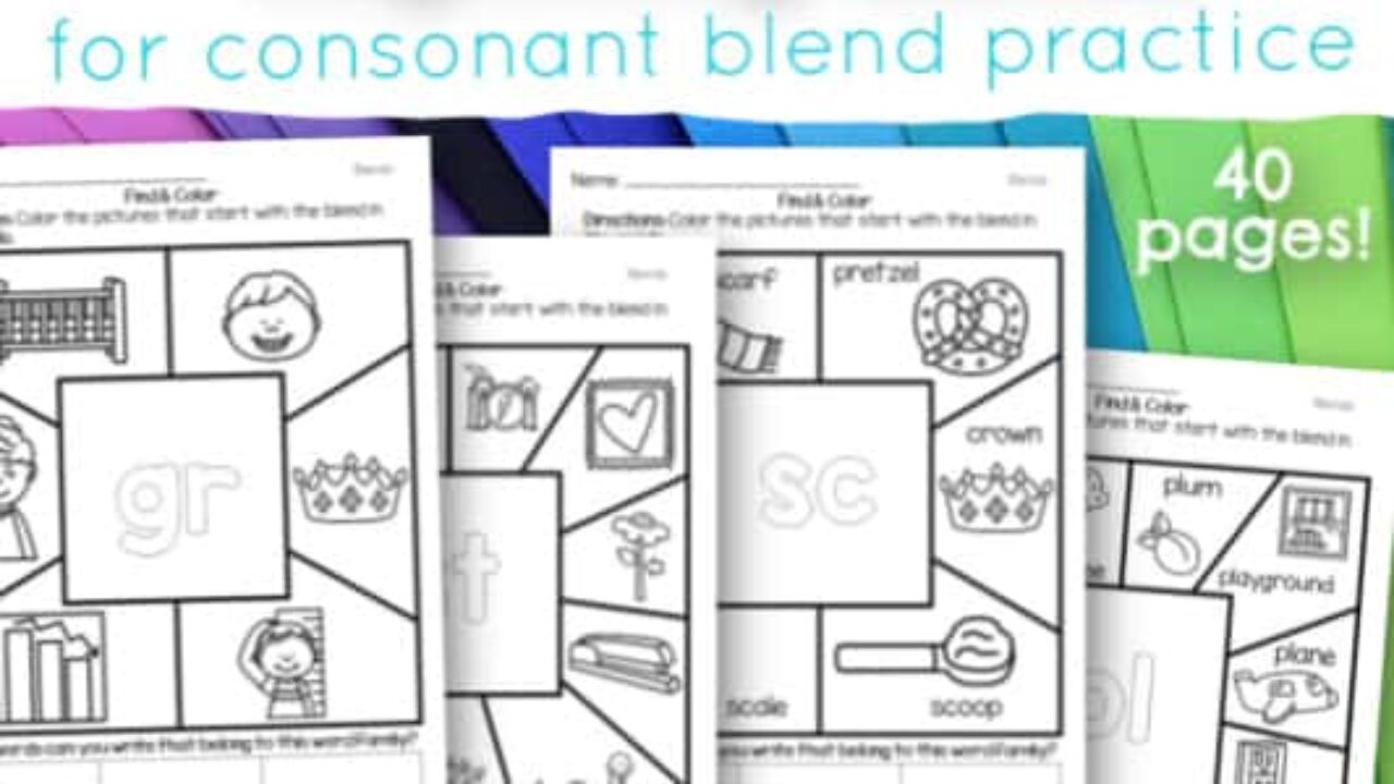 Consonant Blend Coloring Pages [2025]