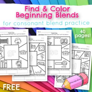 Beginning Consonant Blend Booklets - Free Word Work