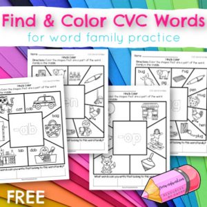 Short Vowel Words - Digital CVC Practice - Free Word Work