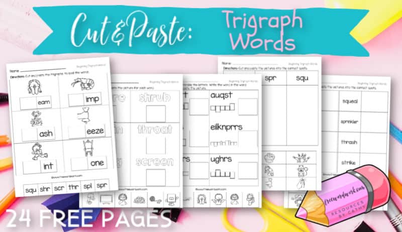 Trigraph Cut & Paste - Free Word Work
