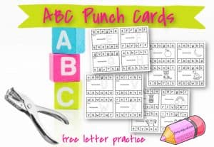 Alphabet Punch Cards - Free Word Work