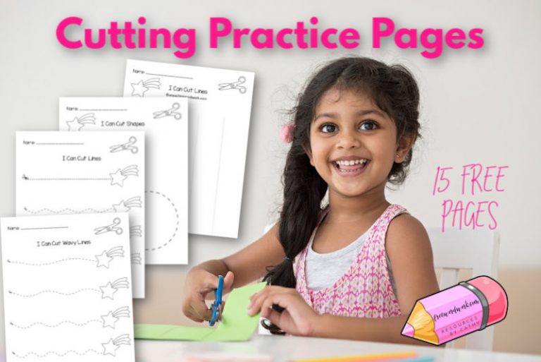 Cutting Practice Worksheets - Free Word Work