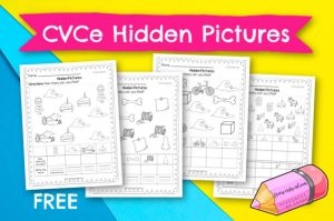 CVCe Hidden Pictures - Free Word Work