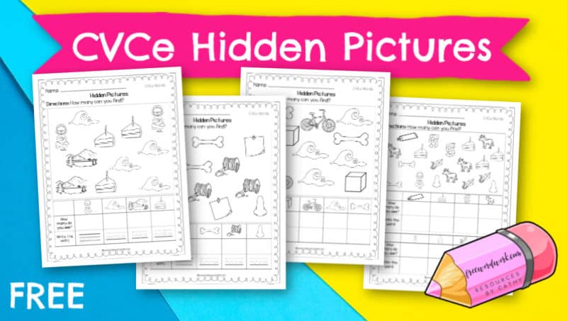 CVCe Hidden Pictures - Free Word Work